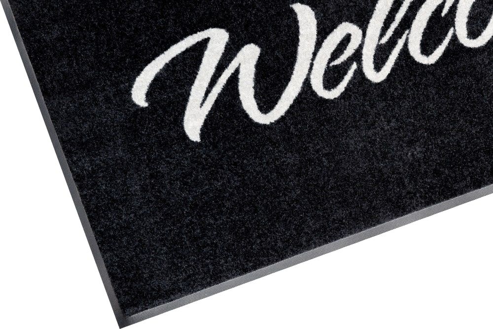 Black Welcome Mat Quality Custom Doormats | Door Mates